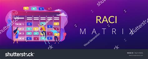 Tiny Business People Responsibility Chart Tasks Stock Vector Royalty Free 1362145856