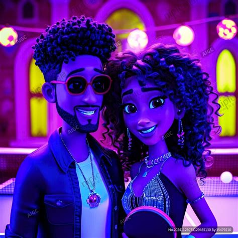 Ai创作图卡通写实人物 非洲爱好者 黑人女孩的魔法 3d动画插图 写实卡通人物 卡通写实漫画人物 Poly风格 写实人物插画 电影人物设计 好莱坞美梦 Ins霓虹灯 好莱坞迪 欧美场景 台球