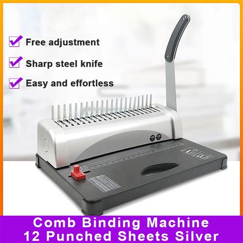 Comb Binding Machine Punched Sheets Silver Office A Comb Binding Machine Shopee Philippines