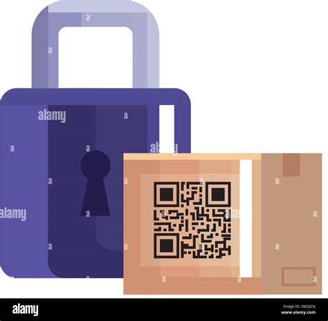 Qr Code Box And Padlock Vector Design Stock Vector Image Art Alamy