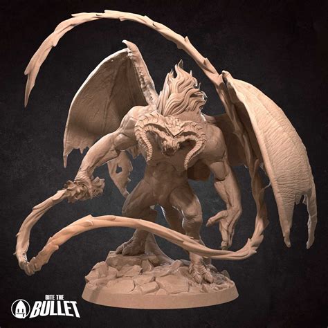 Fire Demon Bite The Bullet 35mm Scale Resin Printed Tabletop Rpg Miniature Figures Dnd