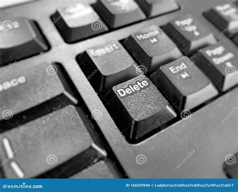 The Keyboard And The Delete Key Stock Photo Image Of Delete Delet