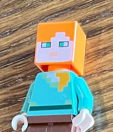 Lego Minecraft Alex Minifigure 1 12 Tall Etsy