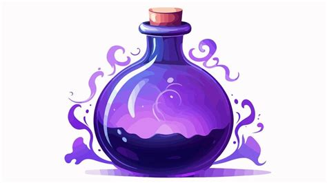Purple Magic Potion Vector Illustration For Elixirs And Potions