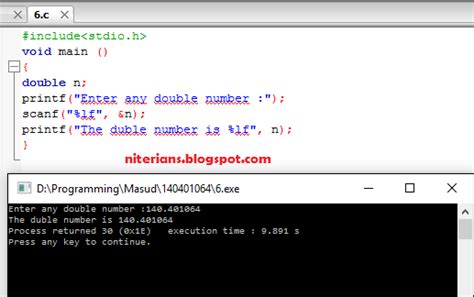 Basic C Programming Solve Input Output ~ A Textile Blog Run By Niterians