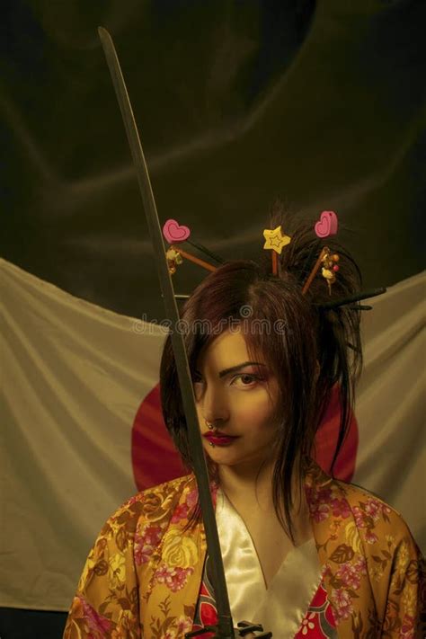 Geisha Con Katana Foto De Archivo Imagen De Lindo Asia