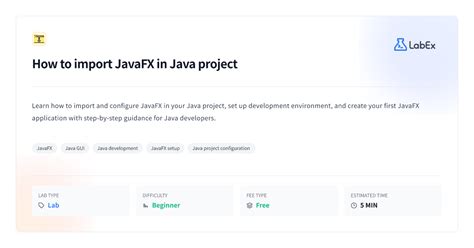 How To Import Javafx In Java Project Labex