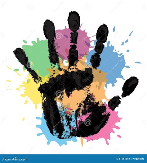 Handprint And Blots Stock Image 31051381