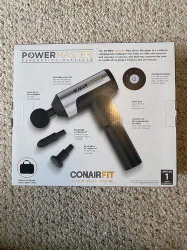 Brand New Conair Fit Powermaster Percussion Massager Black Ebay