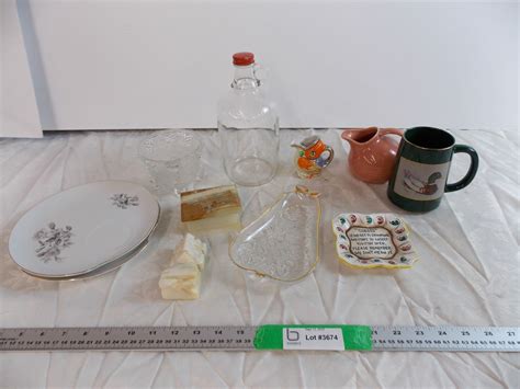 Assorted Cups And Platters With Plates