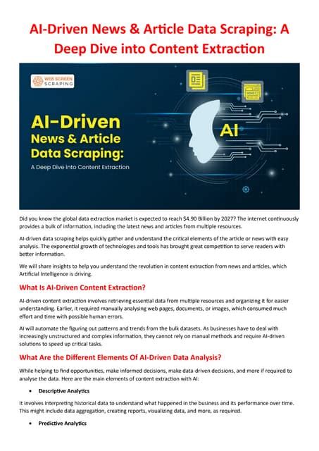 Ai Driven News And Article Data Scraping A Deep Dive Into Content