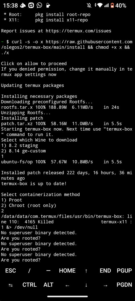 Ran Into A Problem While Installing Termux Box Rtermux