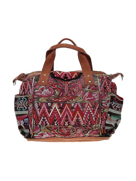 Nena Co Paisley Burgundy Pink Satchel One Size Off Thredup