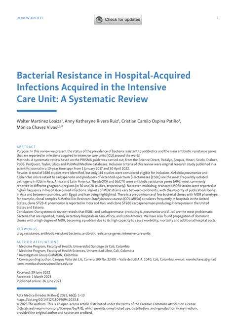 Pdf Bacterial Resistance In Hospital Acquired Infections Acquired In