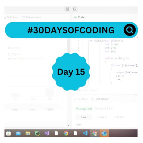 Day 15 Of 30daysofcodingchallenge Merging Two Sorted Arrays Anjali Gupta Posted On The Topic