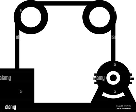 Gravity Engine Icon Black Color Vector Illustration Image Flat Style