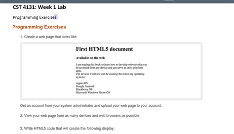Solved Cst 4131 Week 1 Lab Programming Exercises