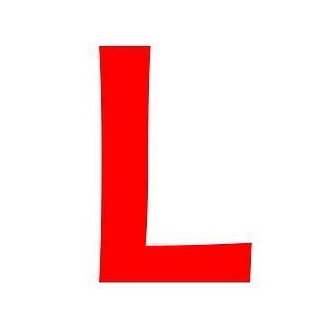 Red Color Letter L Sticker For Sale By Wecreations Redbubble