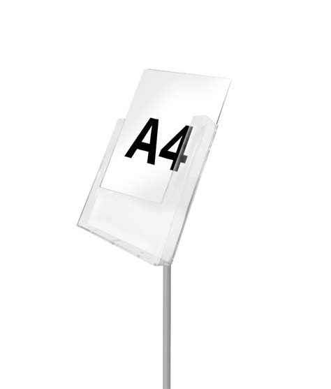 Broschyrställ Golv Fack Plexi A4 Mässvä