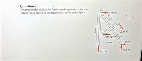 Solved Question 2 Determine The Equivalent Force Couple