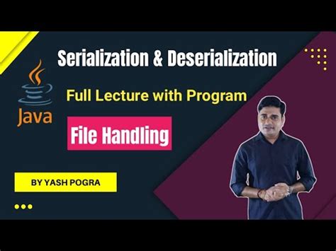 Serialization And Deserialization In Java Serialversionuid Java