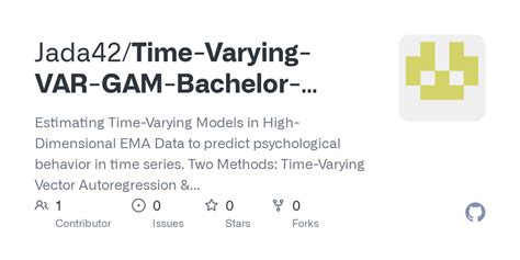 Github Jada42 Time Varying Var Gam Bachelor Thesis Estimating Time Varying Models In High