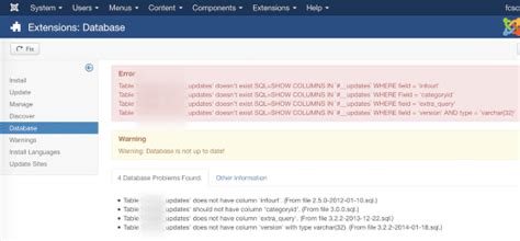 joomla updates table doesn t exist joomlashack