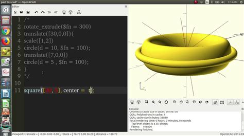 Rotate Extrude Linear Extrude Openscad Tutorial 14 Youtube