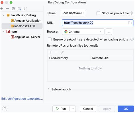 Run And Debug Angular Applications Intellij Idea Documentation