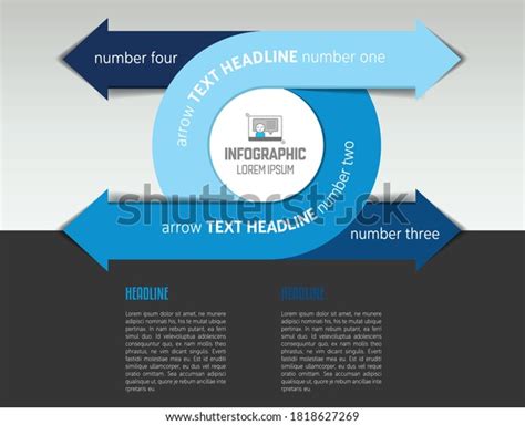 Infographic Arrow Circle Template Diagram Chart Stock Vector Royalty Free