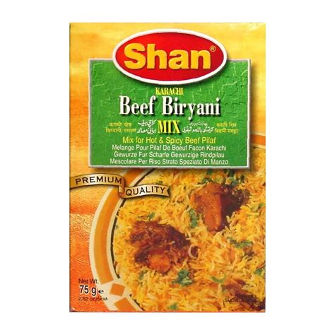 Buy Shan Karachi Beef Biryani Masala 75g Online South Asian Central