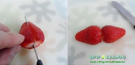 어버이날 딸기장미 딸기꽃 딸기 예쁘게 썰기