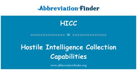 Hicc Significa Capacidades De La Colección De Inteligencia Hostiles