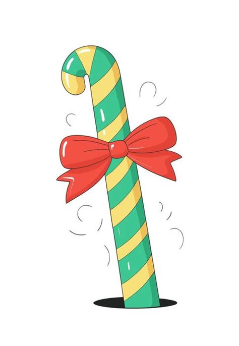 Candy Cane Drawing Vector Art Icons And Graphics For Free Download
