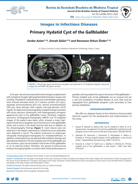 Pdf Primary Hydatid Cyst Of The Gallbladder
