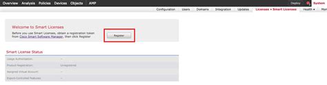 Registration Of A Firepower Management Center To A Smart License Satellite Server Cisco