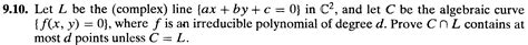 Abstract Algebra For A Line L And An Algebraic Curve C Of An