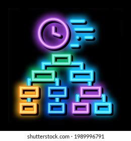Time Algorithm Neon Light Sign Vector Stock Vector Royalty Free Shutterstock