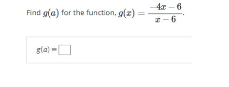 Solved G A For The Function G X X X G A Chegg Com