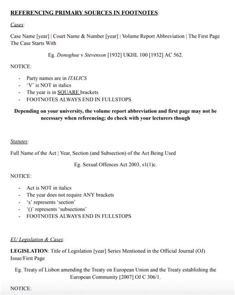 Oscola Referencing Guide