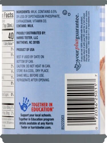 Harris Teeter® Evaporated Milk 12 Fl Oz Kroger
