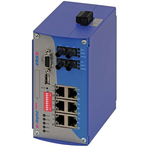 Profinet 8 Port Managed Ethernet To Fiber Optic Switches El100 2ma Eks