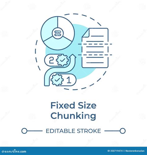 Fixed Size Chunking Soft Blue Concept Icon Stock Illustration