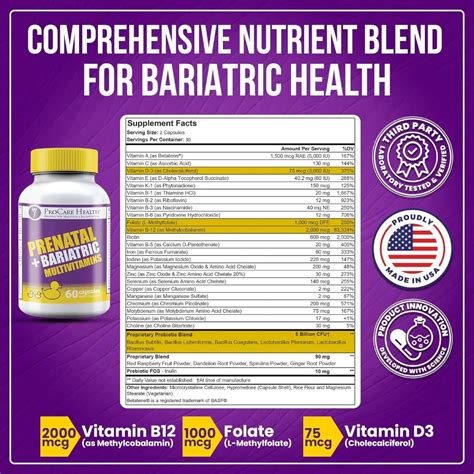 Procare Health Multivitamínico Bariátrico Prenatal 60 Cápsulas Hi