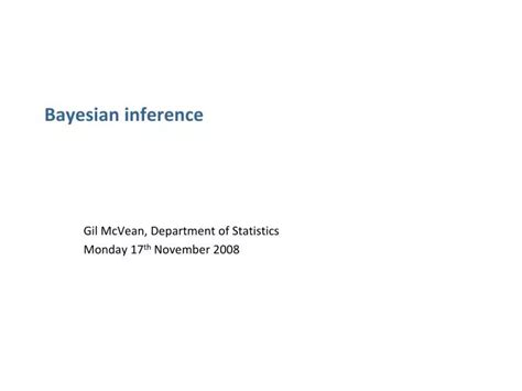 Ppt Bayesian Inference Powerpoint Presentation Free Download Id