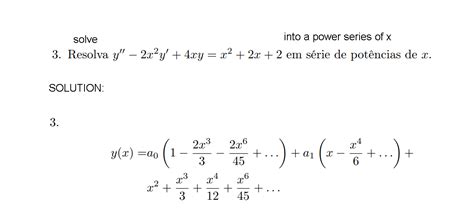 Calculus IV Frobenius Method And Second Order ODEs This Is From A