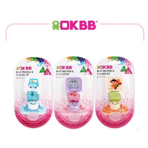 Okbb Pacifier And Holder Set 3 Month And Above P 117 Bpa Free Shopee Philippines