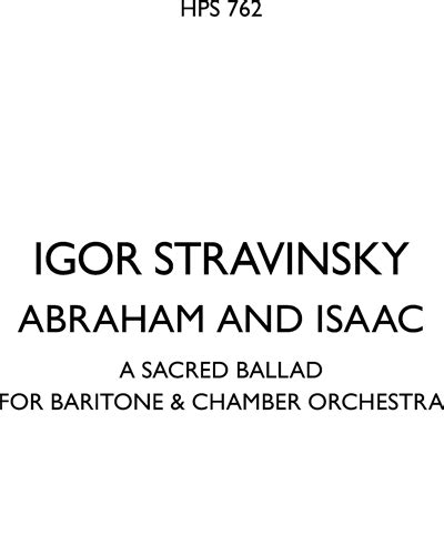 Abraham And Isaac Sheet Music By Igor Stravinsky Nkoda Free 7 Days