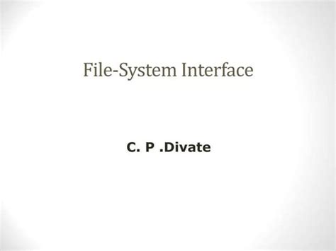 Ch10ppt Of Operating Systems Of Vit Bhopal Ppt