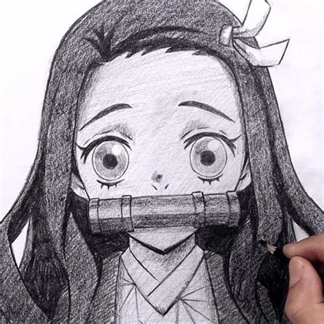 My Morning Sketch Drawing Of Nezuko Kamado Staedtler Black 4b Pencil